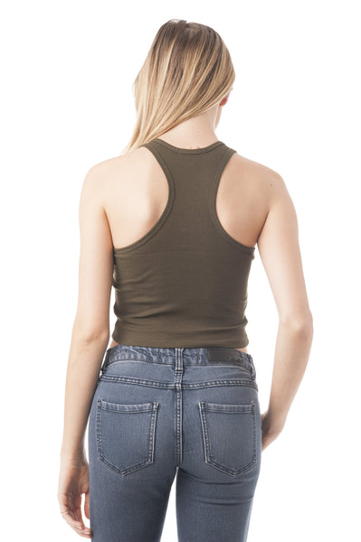 Racer Back Ribbed Crop Top – Khanomak